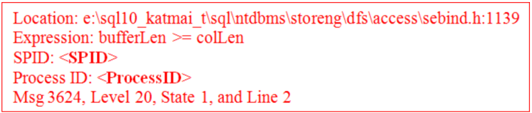 Microsoft SQL Server Error 3624 Solution