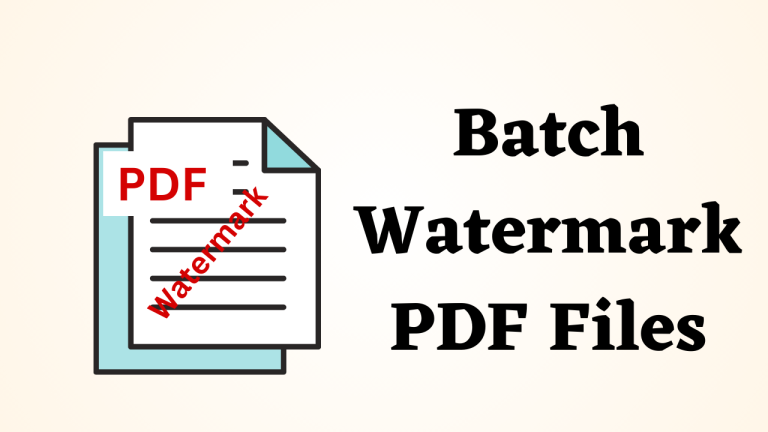 Batch Watermark PDF Files - Best Solution